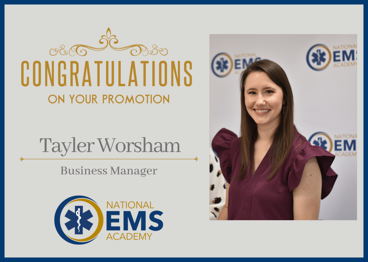 Taylor Worsham is Promoted to National EMS Academy's Business Manager